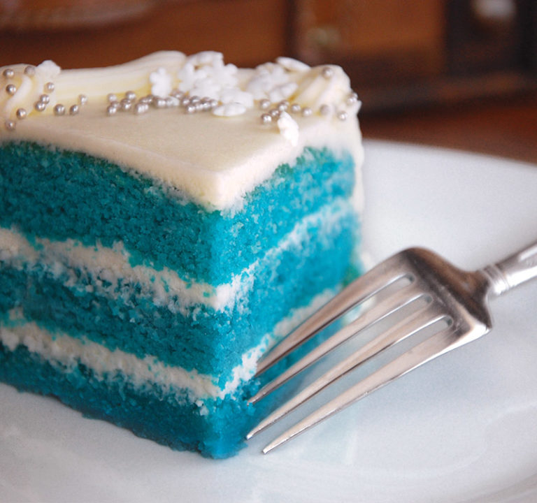 Winter Blue Velvet Cake - Carousel Cakes